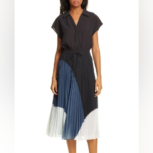 Club Monaco | Dresses | Club Monaco Shoanah Colorblock Midi Dress ...